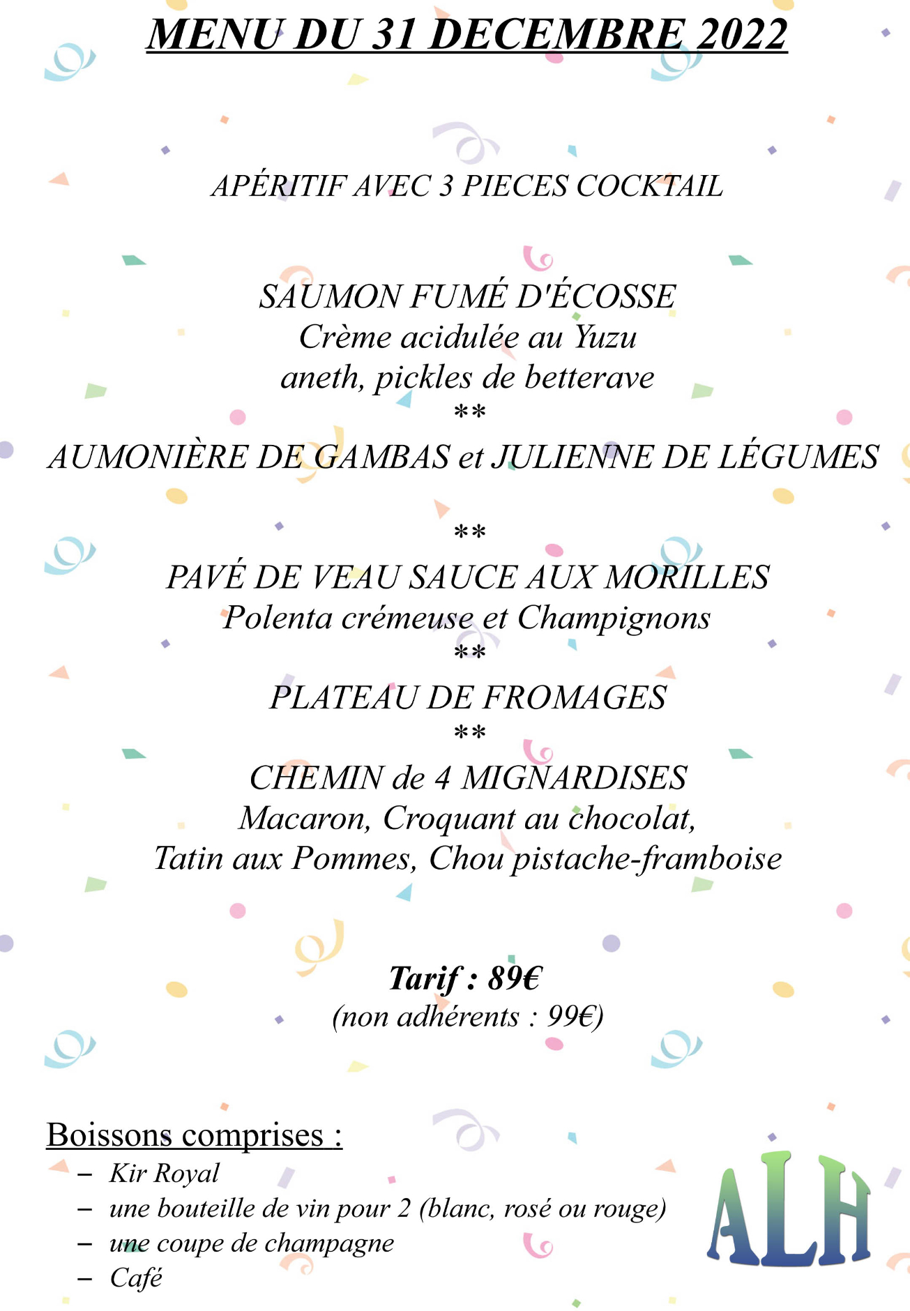 Réveillon du 31 décembre - Ville de Houlgate